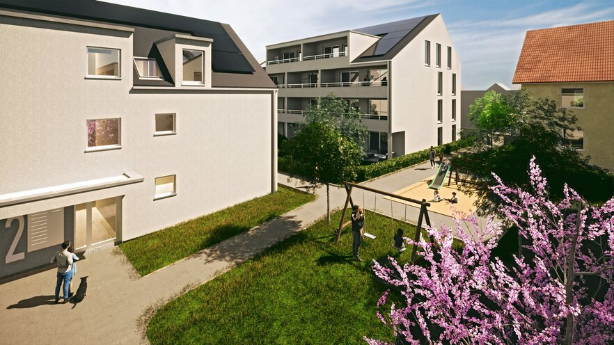 Neubau Ortsmitte Bavendorf, - Josef Hebel Bauunternehmung